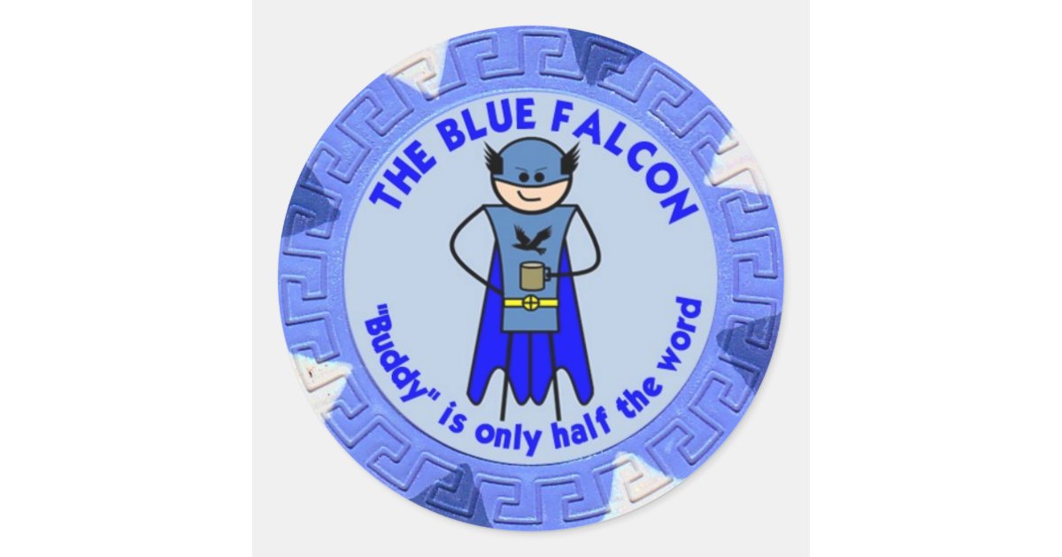 The Blue Falcon custom sticker | Zazzle
