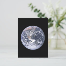 "The Blue Marble" Earth seem from Apollo 17 Postcard | Zazzle