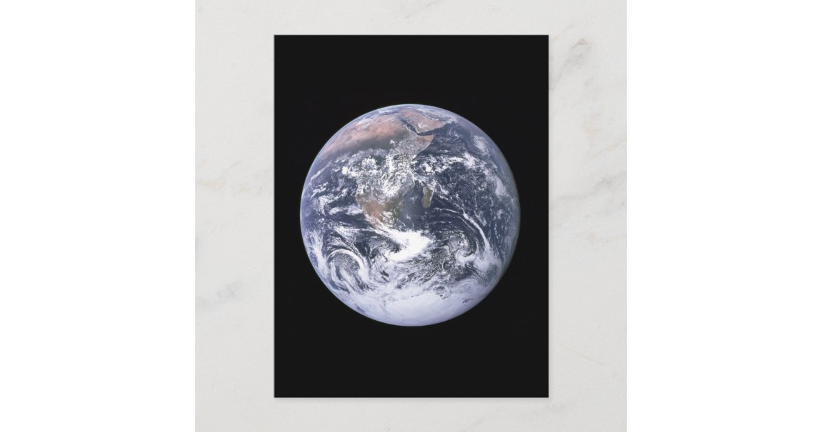 "The Blue Marble" Earth seem from Apollo 17 Postcard | Zazzle