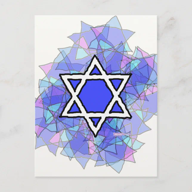 The Blue Star of David. Postcard | Zazzle