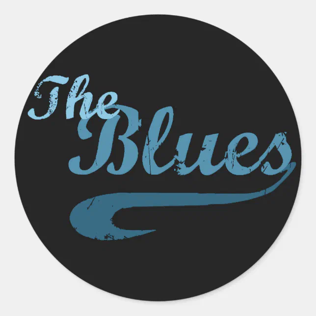 The Blues Classic Round Sticker | Zazzle