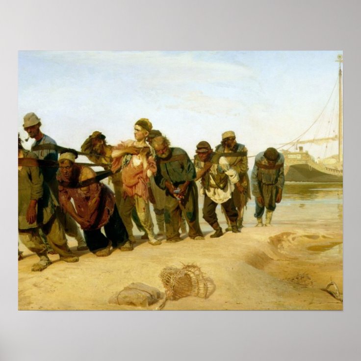 The Boatmen on the Volga, 1870-73 Poster | Zazzle