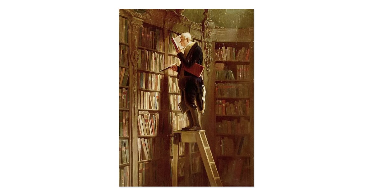 The Bookworm Postcard | Zazzle.com