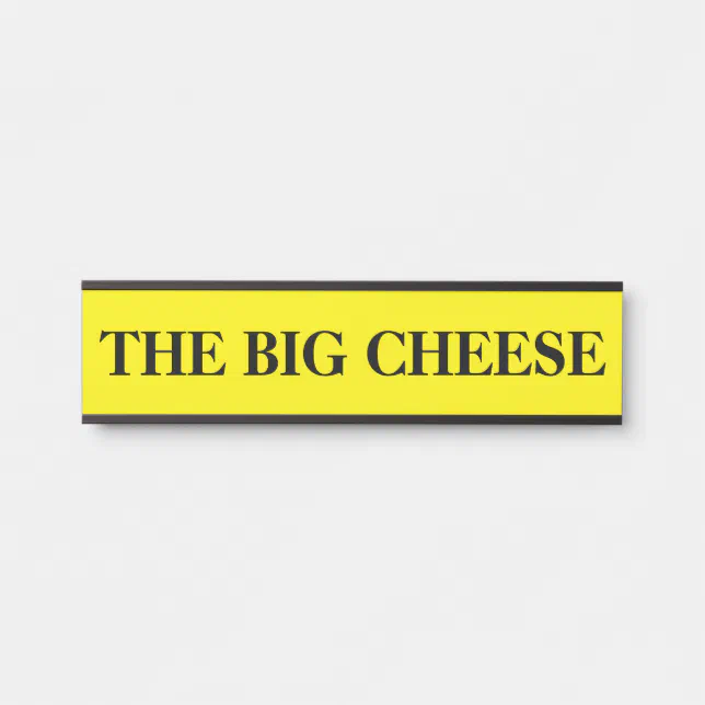 The Boss Big Cheese Hanging Door Sign Name Plate | Zazzle