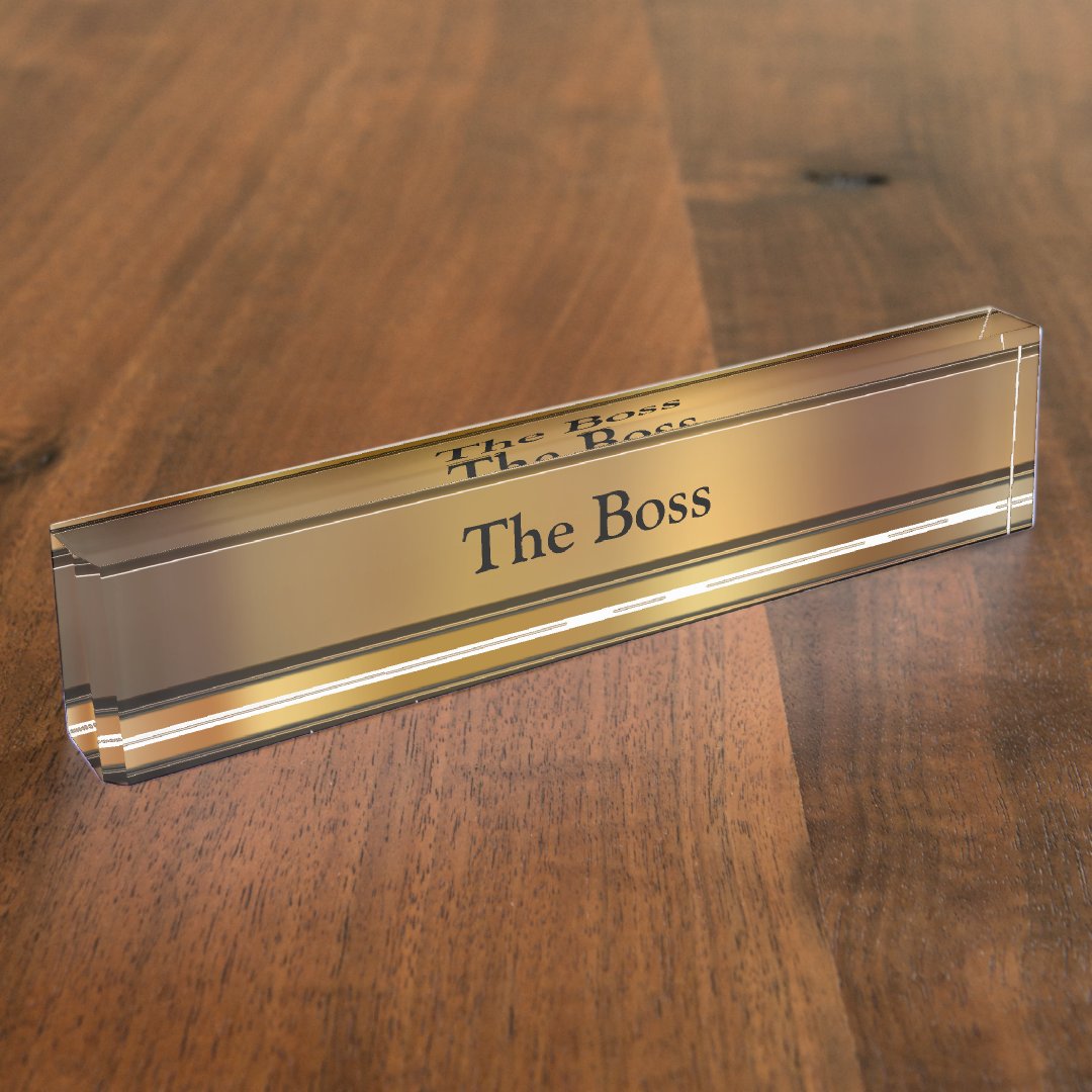 The Boss Executive Desk Name Plates | Zazzle