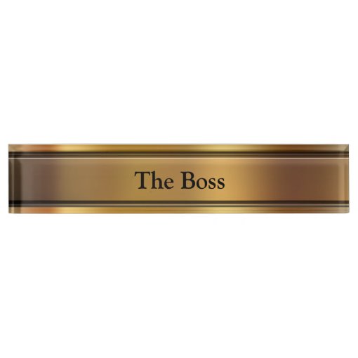 The Boss Executive Desk Name Plates | Zazzle