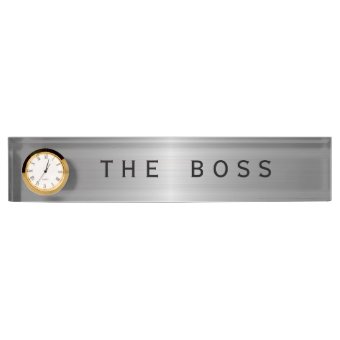The Boss Executive Desk Name Plates | Zazzle