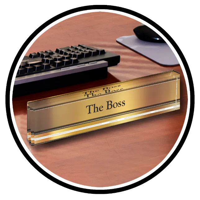 The Boss Executive Desk Name Plates | Zazzle