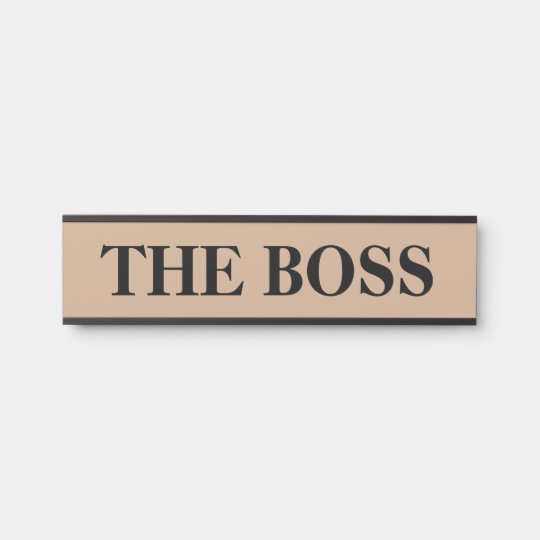 The Boss Hanging Door Sign Name Plate | Zazzle.com