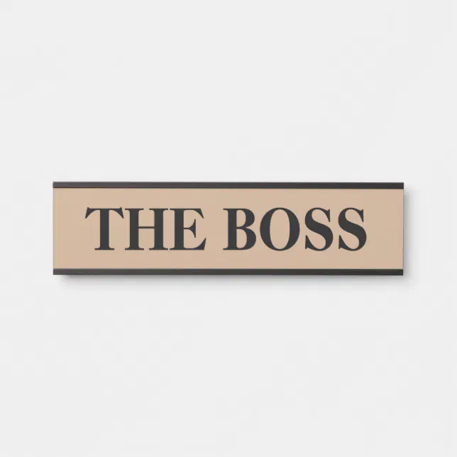 The Boss Hanging Door Sign Name Plate | Zazzle