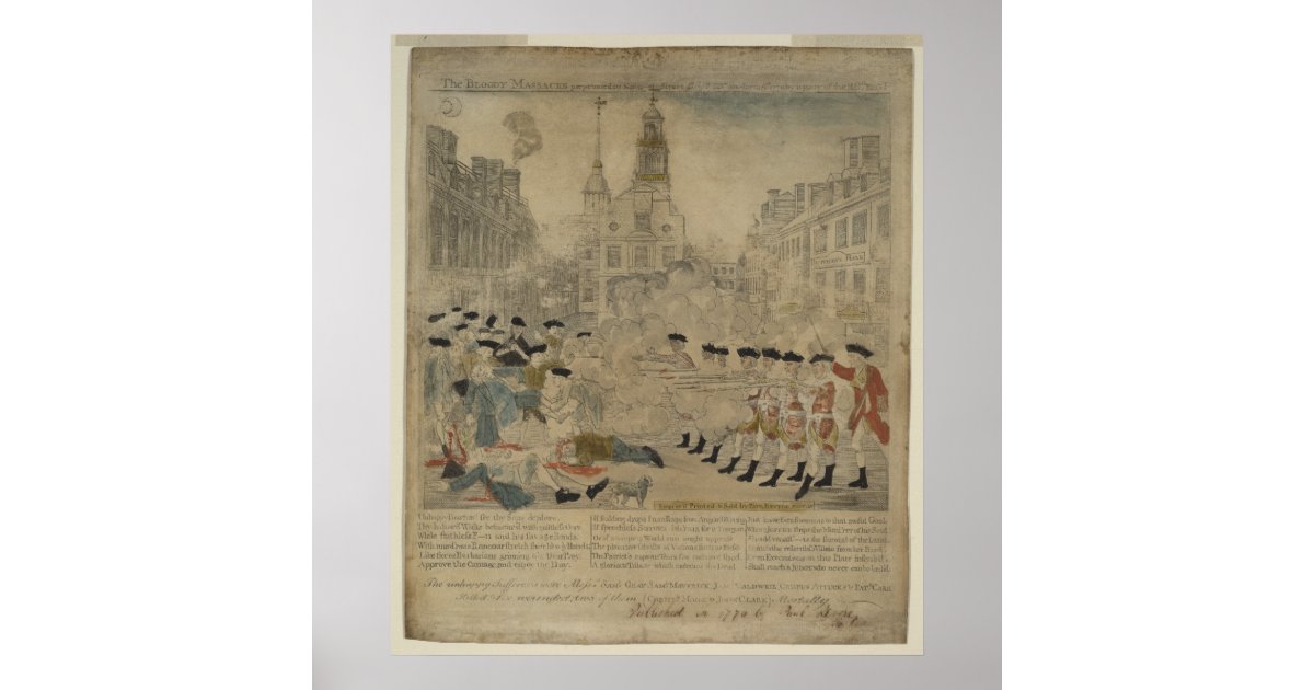 The Boston Massacre Poster | Zazzle