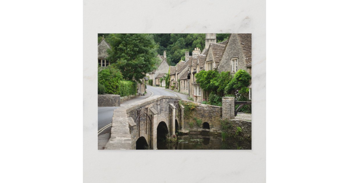 The bridge in Castle Combe, UK postcard | Zazzle