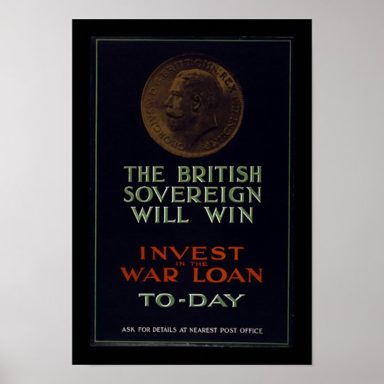 The British Sovereign Will Win (border) Poster | Zazzle.com
