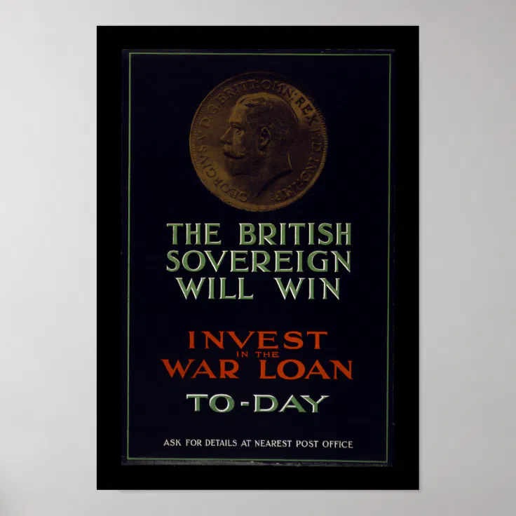 The British Sovereign Will Win (border) Poster | Zazzle