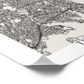 The Bronx New York Boho Minimal Arch Street Map Poster | Zazzle