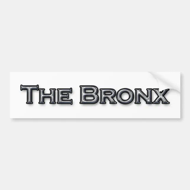 The Bronx New York Text Logo Bumper Sticker | Zazzle