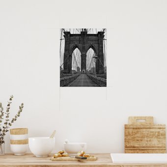 The Brooklyn Bridge in New York City Poster | Zazzle