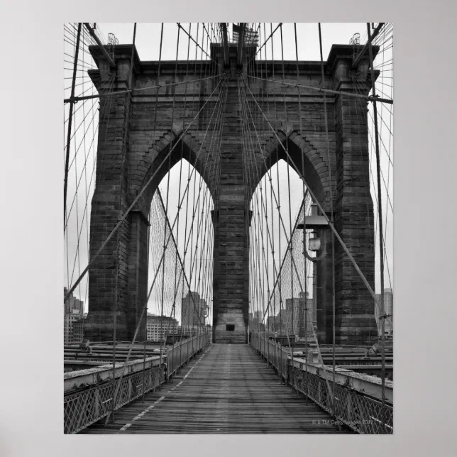 The Brooklyn Bridge in New York City Poster | Zazzle