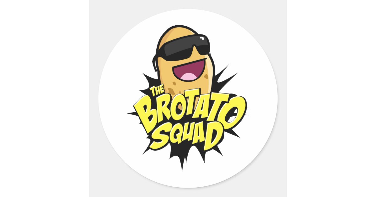 The Brotato Squad Symbol! Classic Round Sticker | Zazzle