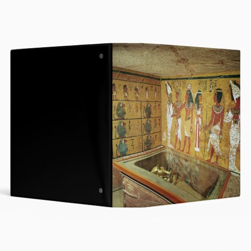 The burial chamber in the Tomb of Tutankhamun 3 Ring Binder | Zazzle