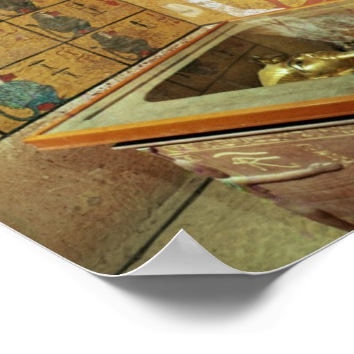 The burial chamber in the Tomb of Tutankhamun Poster | Zazzle