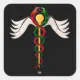 The Caduceus Square Sticker | Zazzle