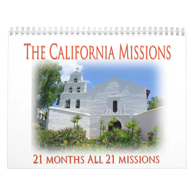 The California Missions Calendar | Zazzle