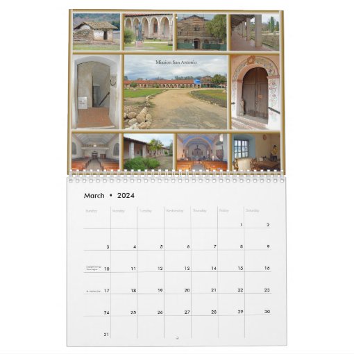 The California Missions Calendar | Zazzle