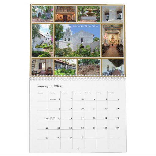 The California Missions Calendar | Zazzle