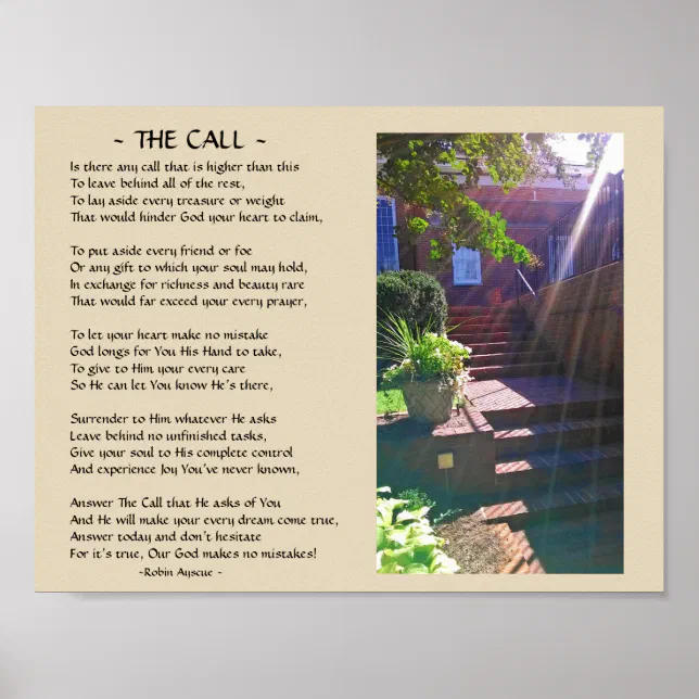 THE CALL POEM POSTER | Zazzle