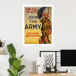 The Call to Duty - Join the Army Poster | Zazzle