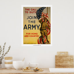 The Call to Duty - Join the Army Poster | Zazzle