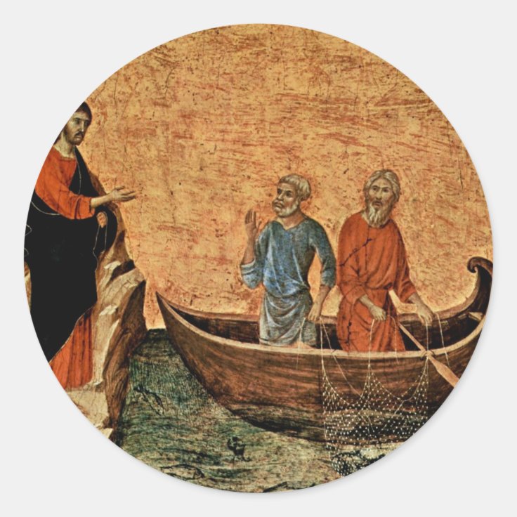 The Calling Of The Apostles Peter And Andrew Classic Round Sticker | Zazzle