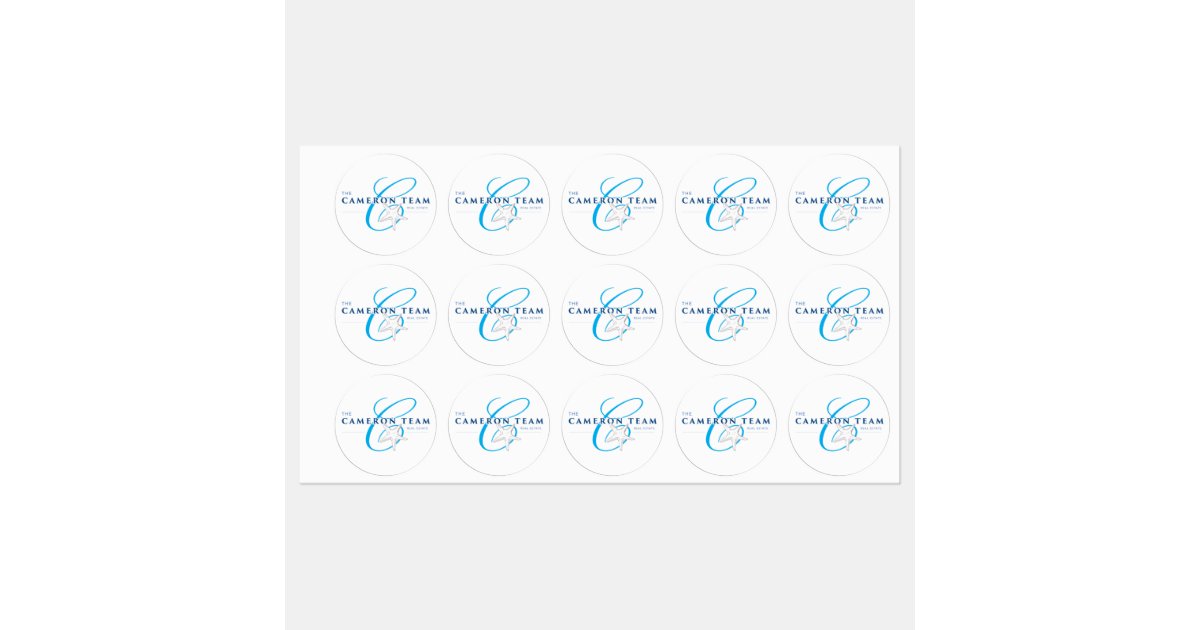 The Cameron Team Logo Labels | Zazzle