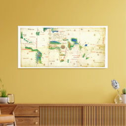 The Cantino Planisphere World Map (1502) Canvas Print | Zazzle