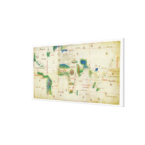 The Cantino Planisphere World Map (1502) Canvas Print | Zazzle