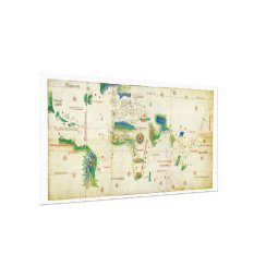 The Cantino Planisphere World Map (1502) Canvas Print | Zazzle