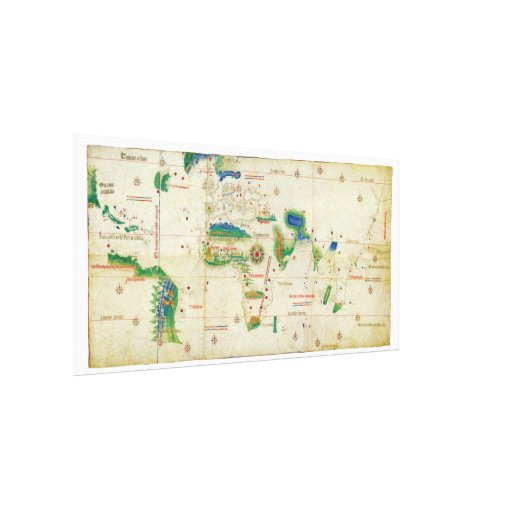 The Cantino Planisphere World Map (1502) Canvas Print | Zazzle