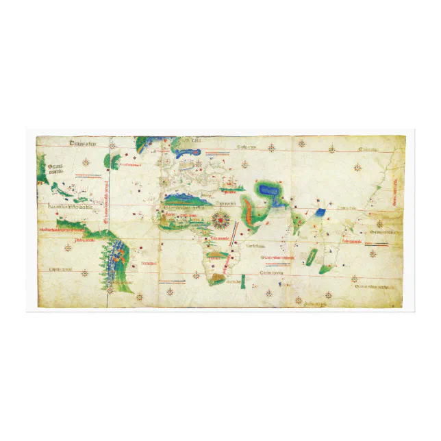 The Cantino Planisphere World Map (1502) Canvas Print | Zazzle