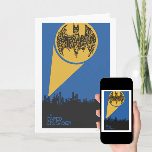 The Caped Crusader Card | Zazzle