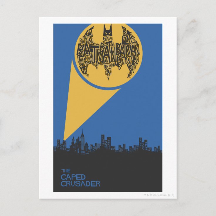 The Caped Crusader Postcard | Zazzle