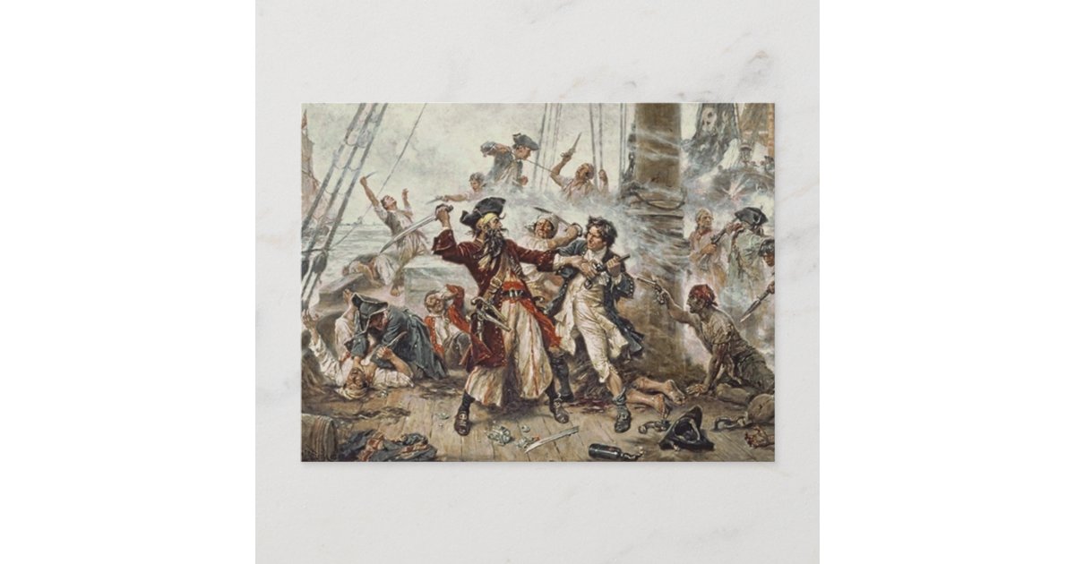The Capture of Blackbeard Postcard | Zazzle