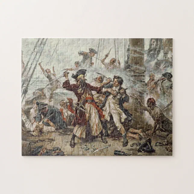 The Capture of Blackbeard The Pirate Puzzle | Zazzle