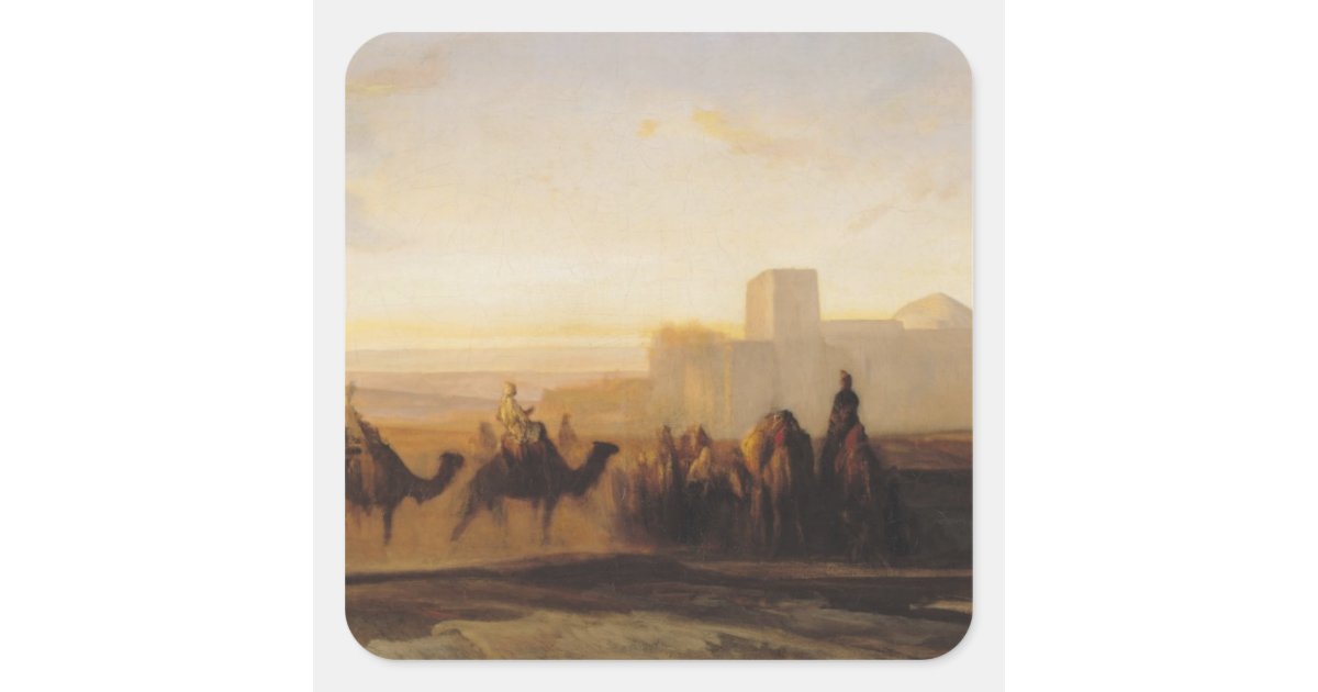 The Caravan Square Sticker | Zazzle