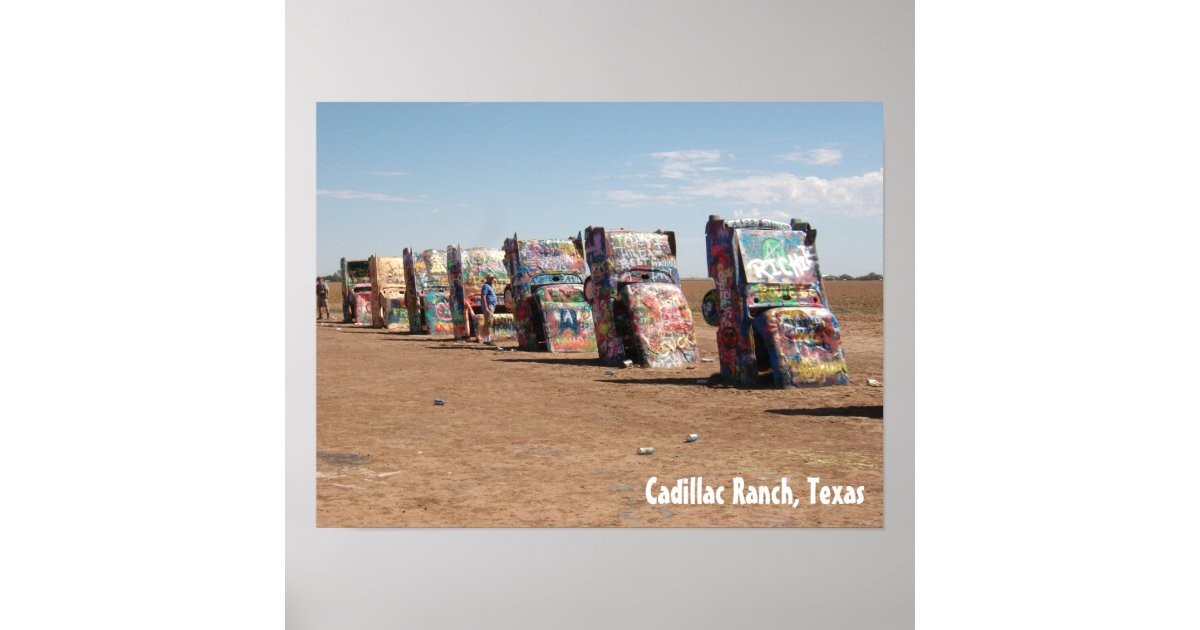 The Cars at Cadillac Ranch, Texas Poster | Zazzle.com