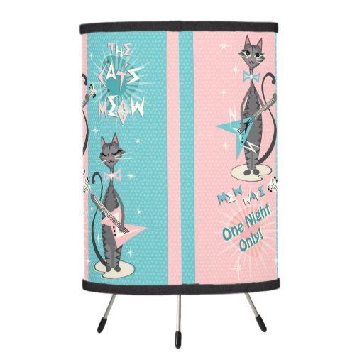 The Cat's Meow / Mew Wave Night Tripod Lamp | Zazzle