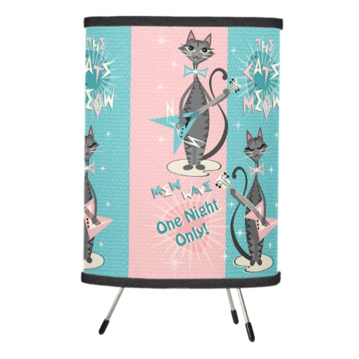 The Cat's Meow / Mew Wave Night Tripod Lamp | Zazzle