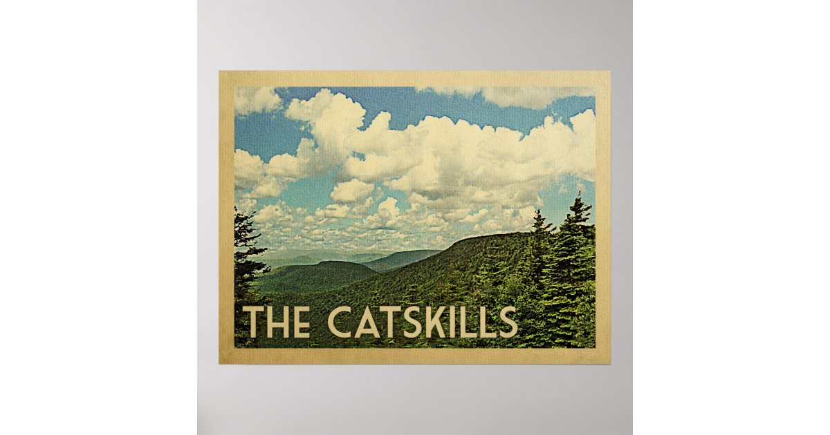 The Catskills New York Vintage Travel Poster | Zazzle