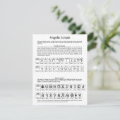 The Celestial Alphabet Angelic Script Chart | Zazzle