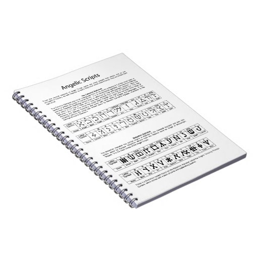 The Celestial Alphabet Angelic Script Chart Notebook | Zazzle